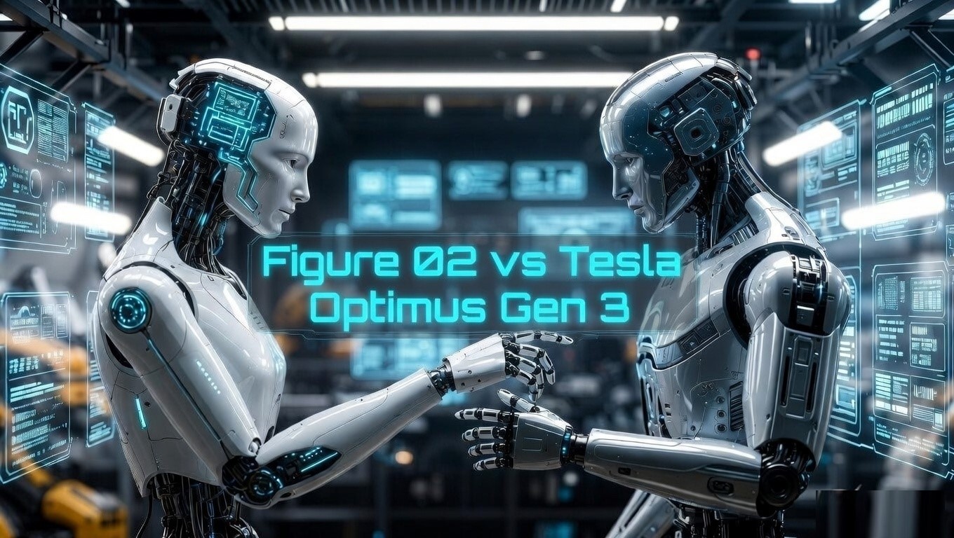 Physical AI Clash: Figure 02 vs Tesla Optimus Gen 3 – Humanoid Robots ...